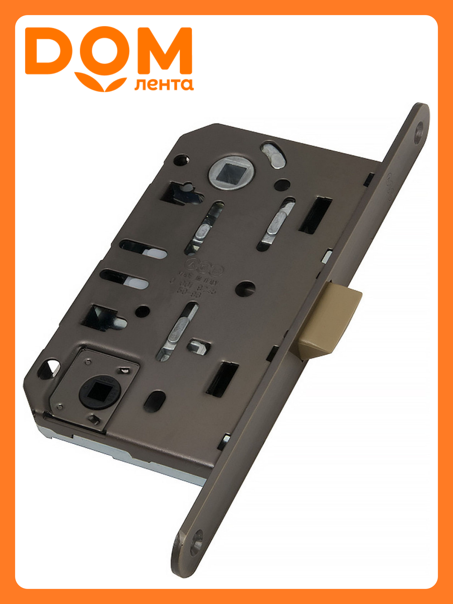 Дверная защелка AGB Mediana EV WC, античная бронза, бесшумная, для деревянных дверей