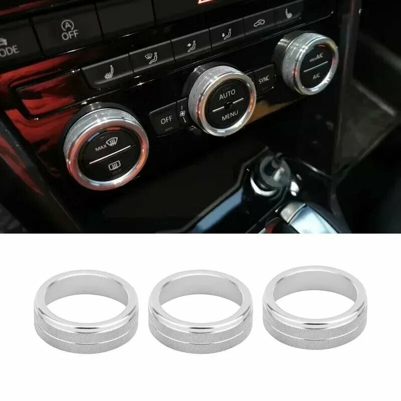 3 шт./набор накладки на ручку кондиционера автомобиля, наклейки для Volkswagen VW Golf 7 MK7 2014-2020