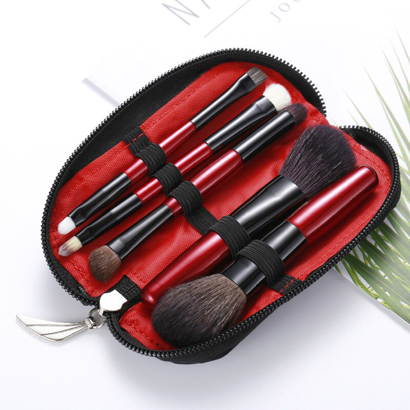 Набор кистей Spot mini wool brush, для начинающих, для румян и макияжа, 5 шт