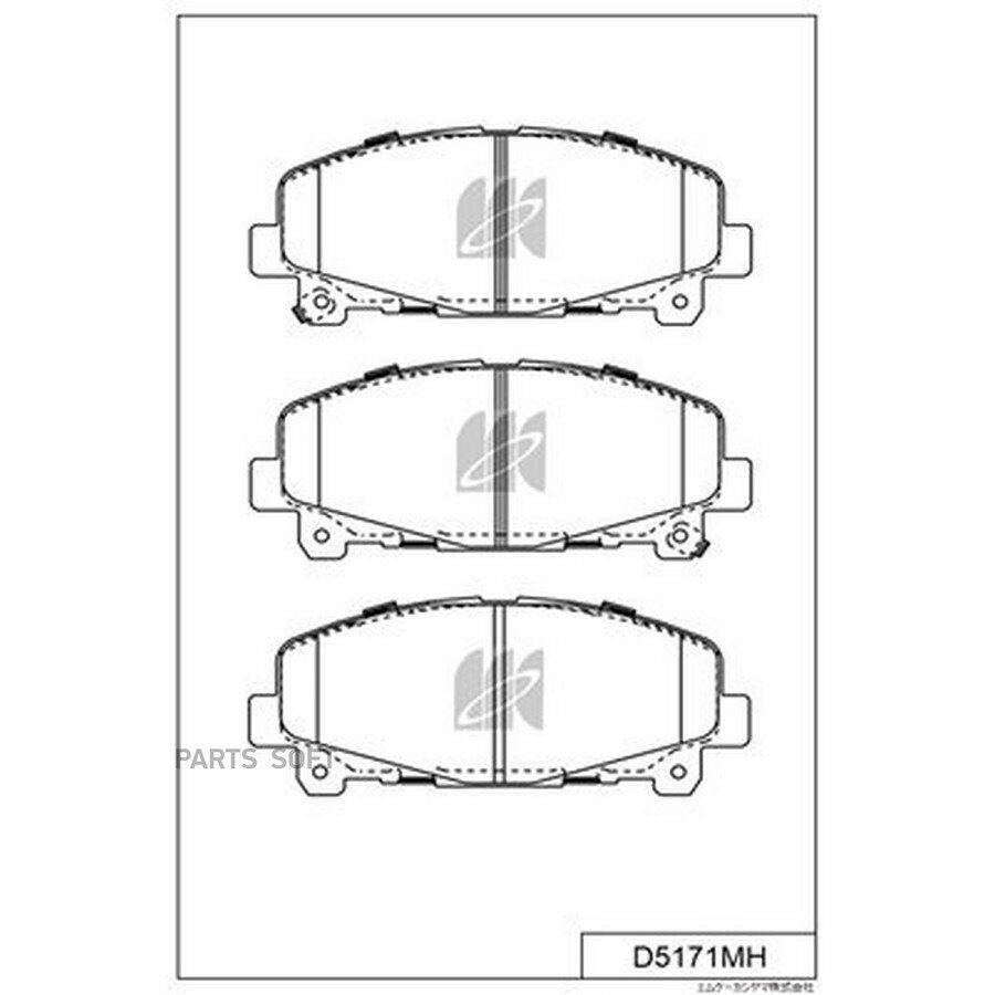 D5171M-01 1390 02 [45022TL0G51] ! колодки дисковые п.\ Honda Accord 2.0/2.4 08> от официального дистрибьютора, KASHIYAMA, артикул D5171MH