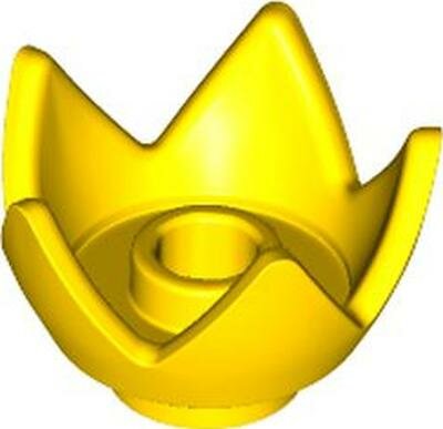 Деталь Lego 39262 Minifigure, Headgear Crown Eggshell with 5 Points and Center Stud