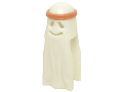 Деталь Lego 20683pb01 Minifigure, Headgear Head Cover, Ghost Shroud with Smile and Headband Medium Nougat Pattern