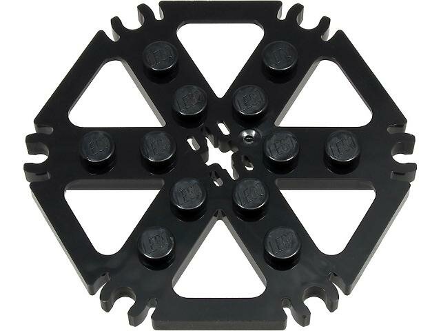 Деталь Lego 69984 Technic, Plate Rotor 6 Blade with Clip Ends Connected (Water Wheel) - Solid Studs
