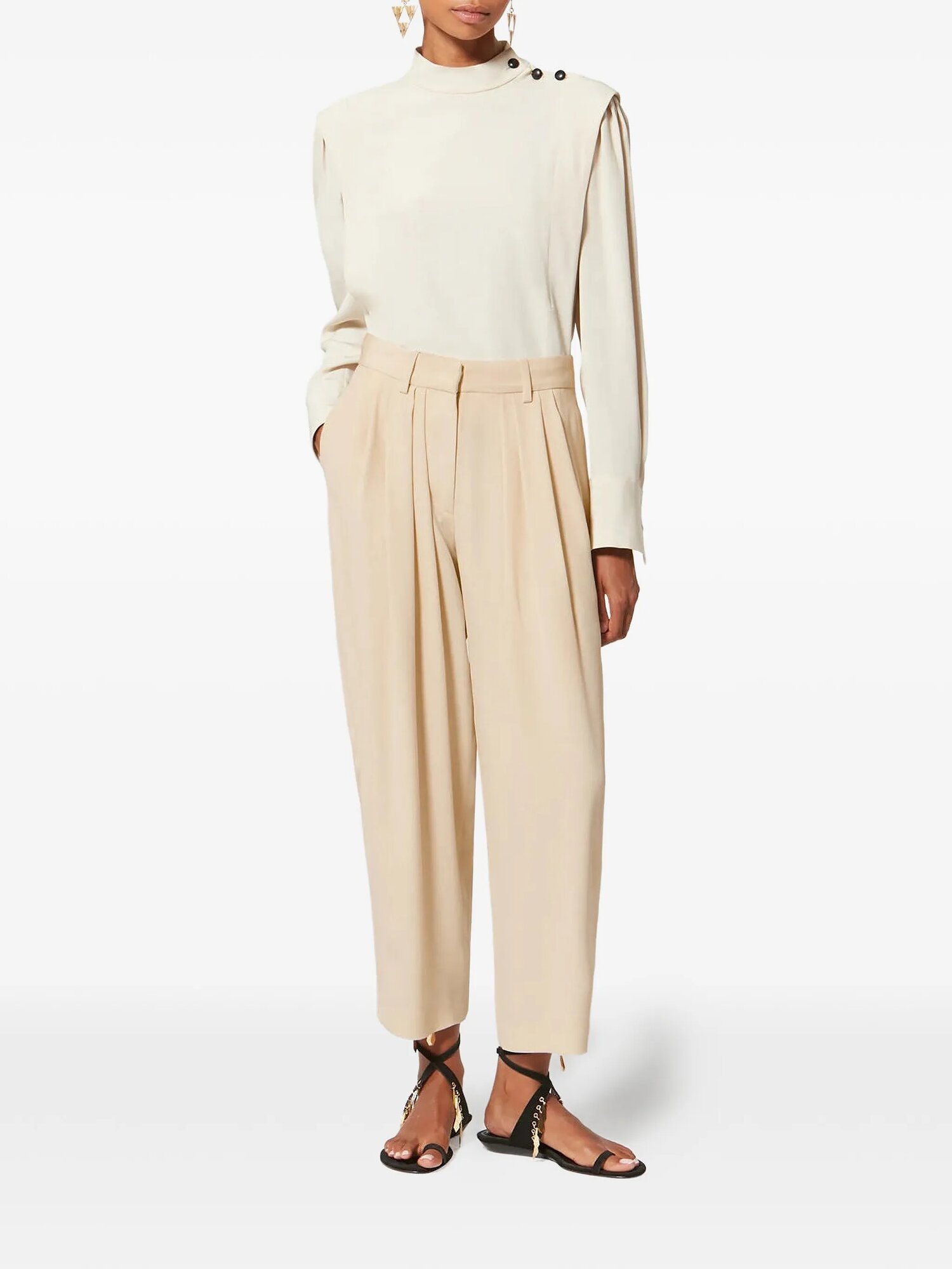 Брюки Isabel Marant Janice pleated trousers, размер 34, разноцветный — фото 1