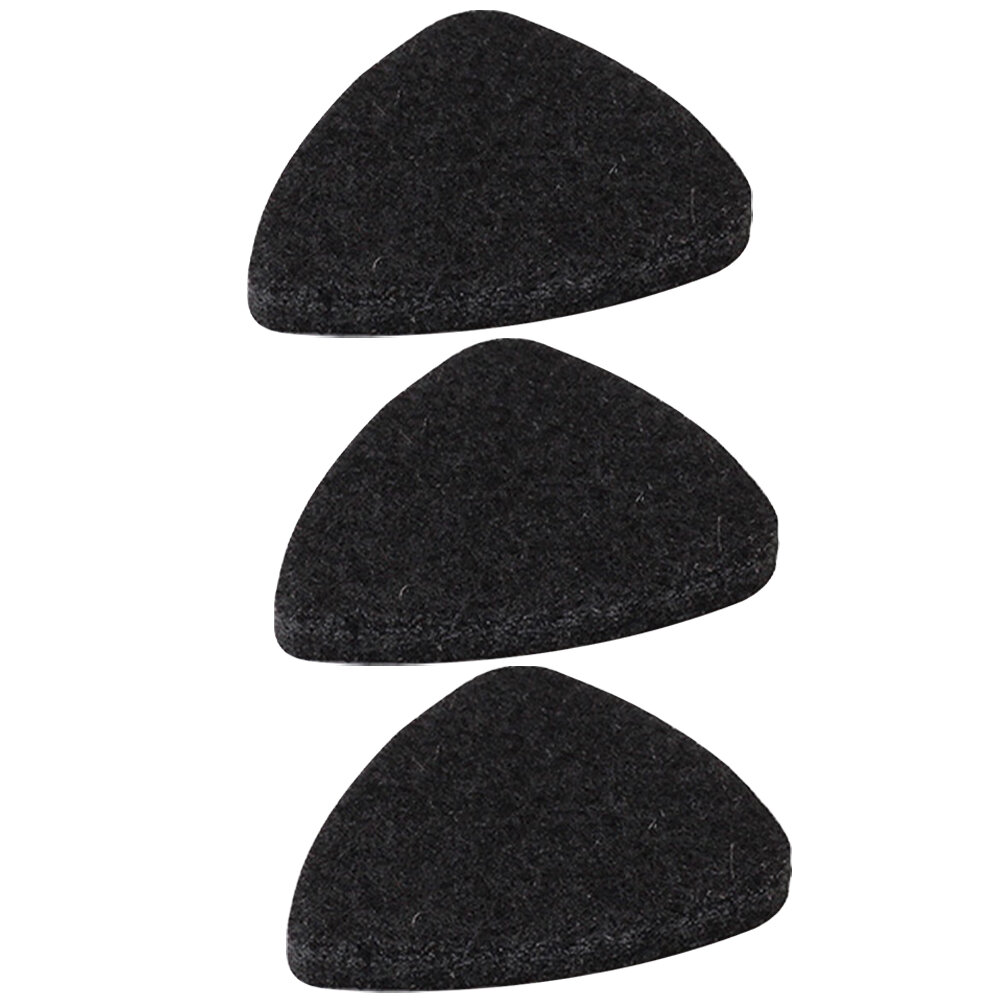 Фетровые медиаторы для укулеле, мягкие, черные, набор из 3 штук.