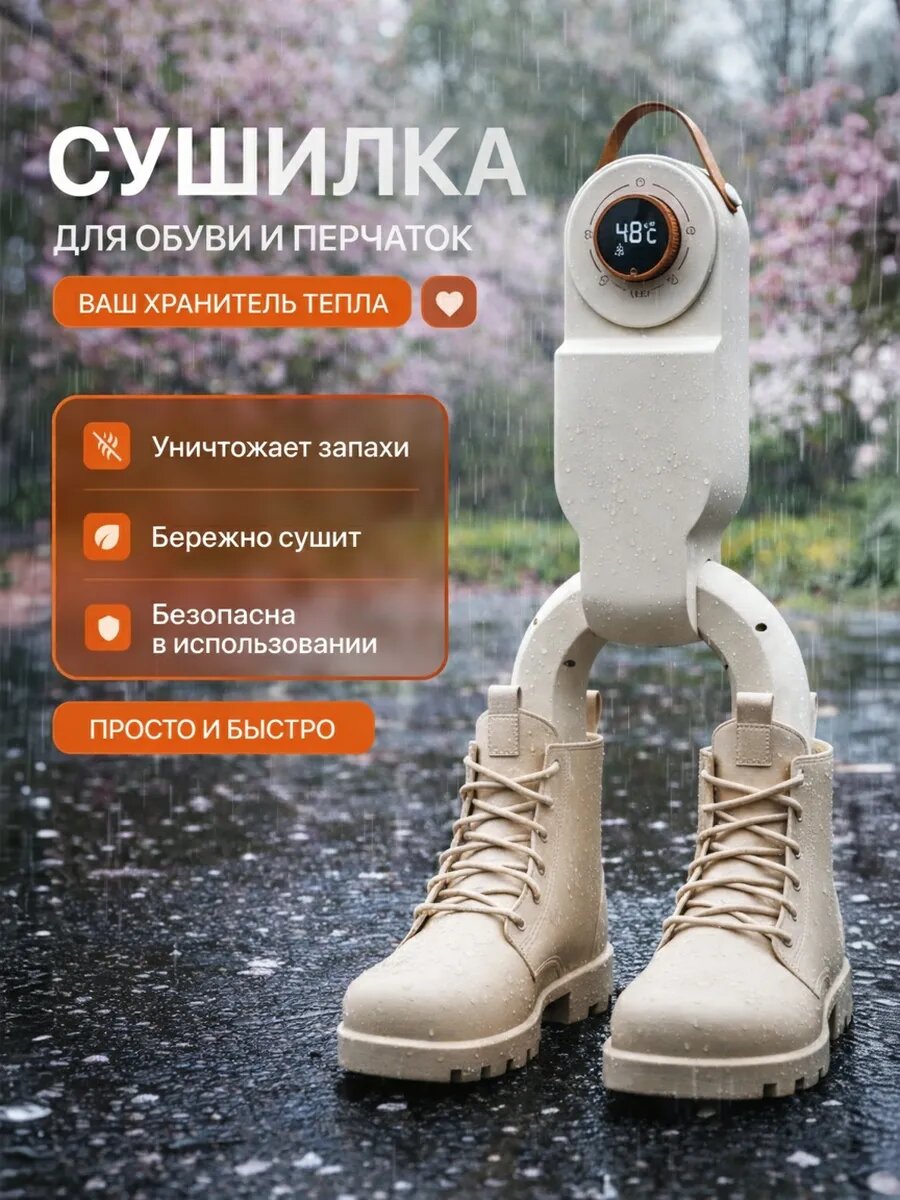 Сушилка для обуви электрическая для любого типа обуви и ткани с подставкой