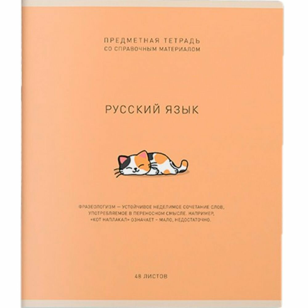 Тетрадь пзбм 48 листов, линия, Ми-ни-Ми, Русский язык 022471