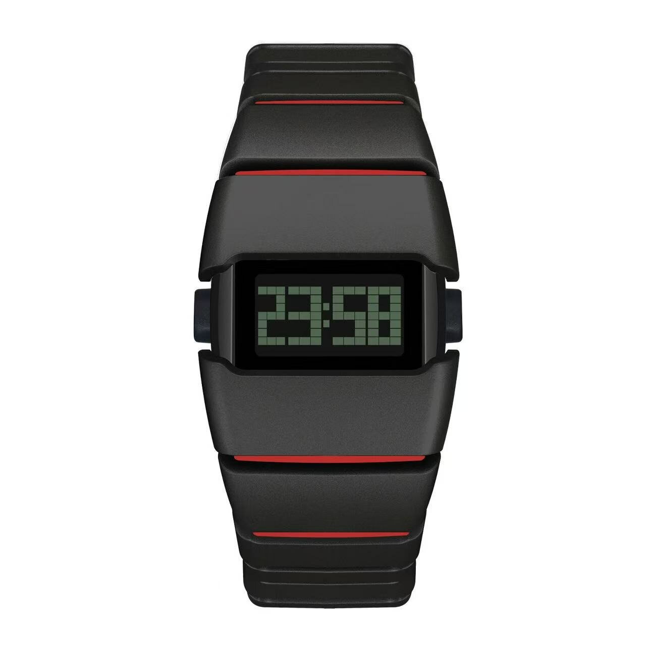 Светящиеся электронные часы в ретро-стиле миллениалов, нишевый индивидуальный стиль, модные ностальгические наручные часы.