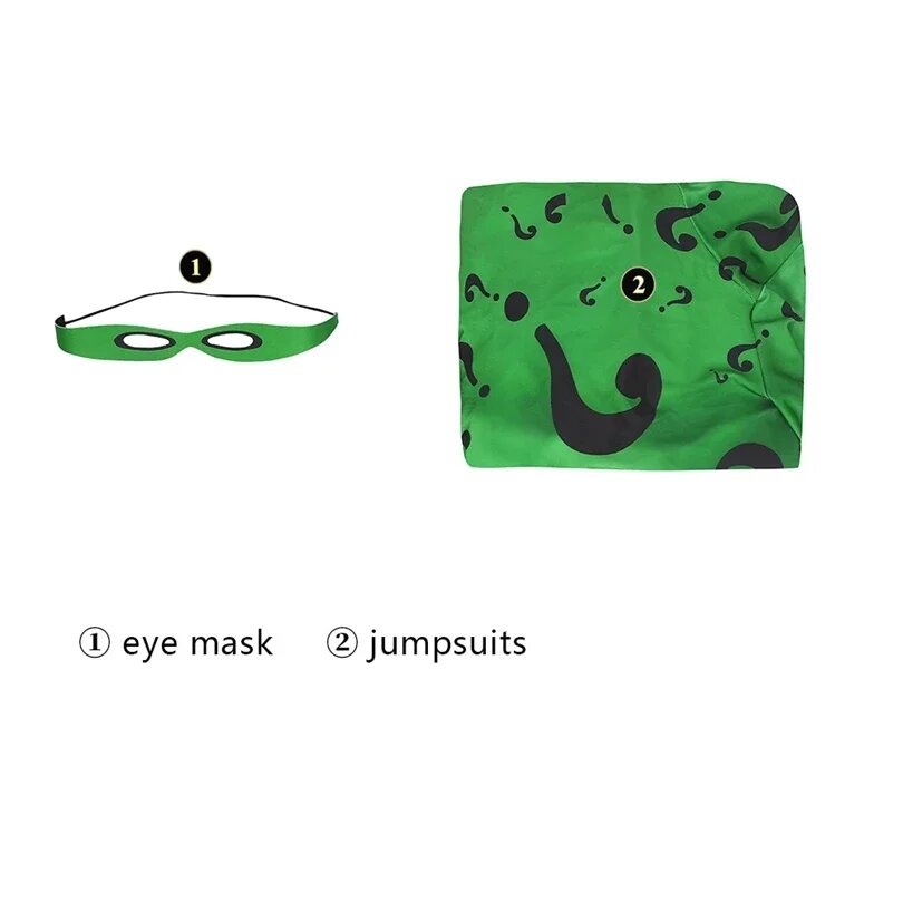Зентай костюм Зеленый человек, лайкра, eye mask