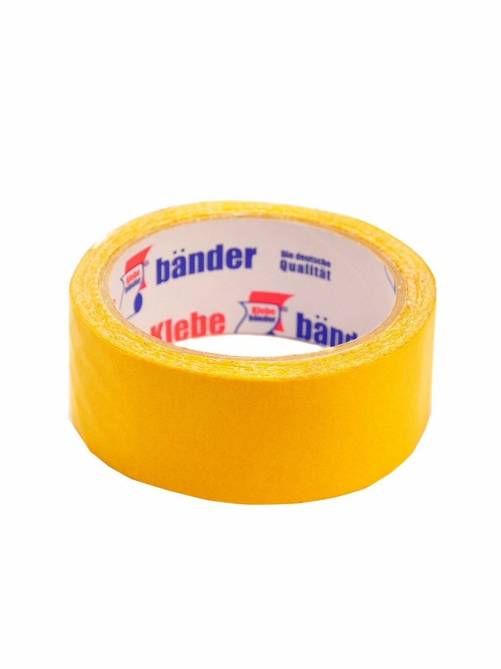 Двухсторонняя клейкая лента Kroll Klebe 38 мм на тканевой основе, 5 м, желтая для фиксации строительных материалов