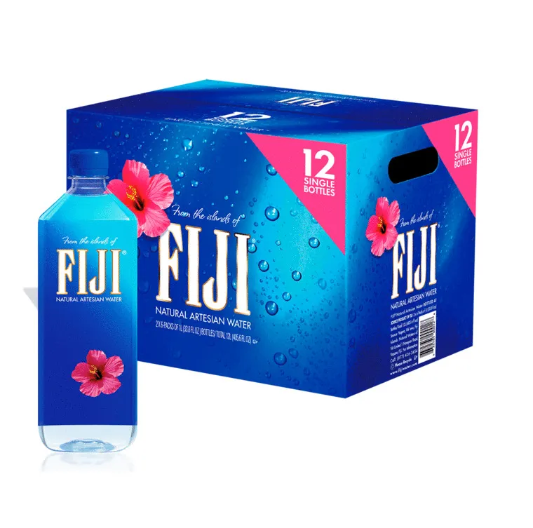 Вода минеральная Фиджи (Fiji) 12шт. по 1л, негазированная, пэт