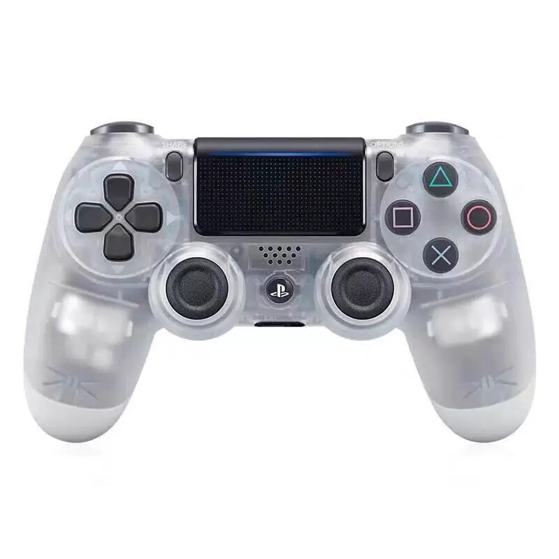 Прозрачный белый PS4 Pro беспроводной Bluetooth игровой контроллер для ПК и мобильных устройств, совместимый с Steam,