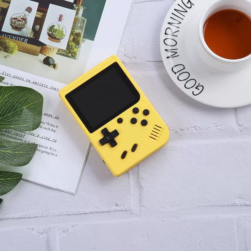 Ретро-консоль FC с 400 играми, цвет макарон-желтый, режим одиночной игры, винтажная портативная приставка