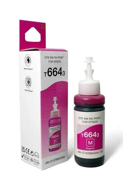 NV-C13T66434A Чернила NVP T6643 (NV-C13T66434A) для аппаратов Epson (70 ml) Magenta (в коробке) совместимые