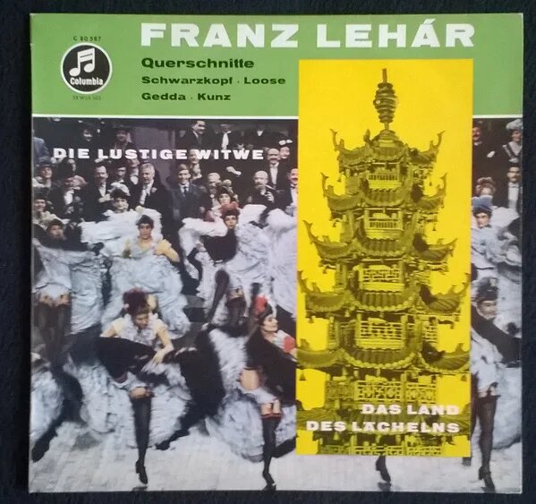 Франц Легар / Шварцкопф, Луз, Гедда, Кунц - Die Lustige Witwe / Das Land Des Lachelns (Querschnitte) EX