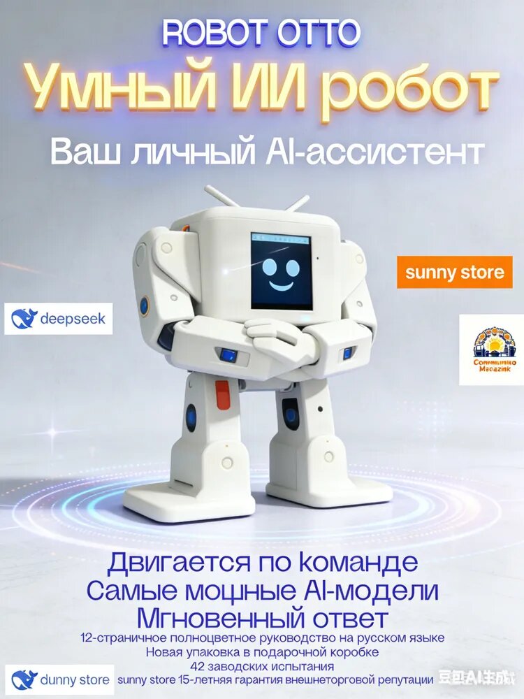 TOY ROBOT OTTO робот DeepSeek AI EMO подарки на новый год 2026