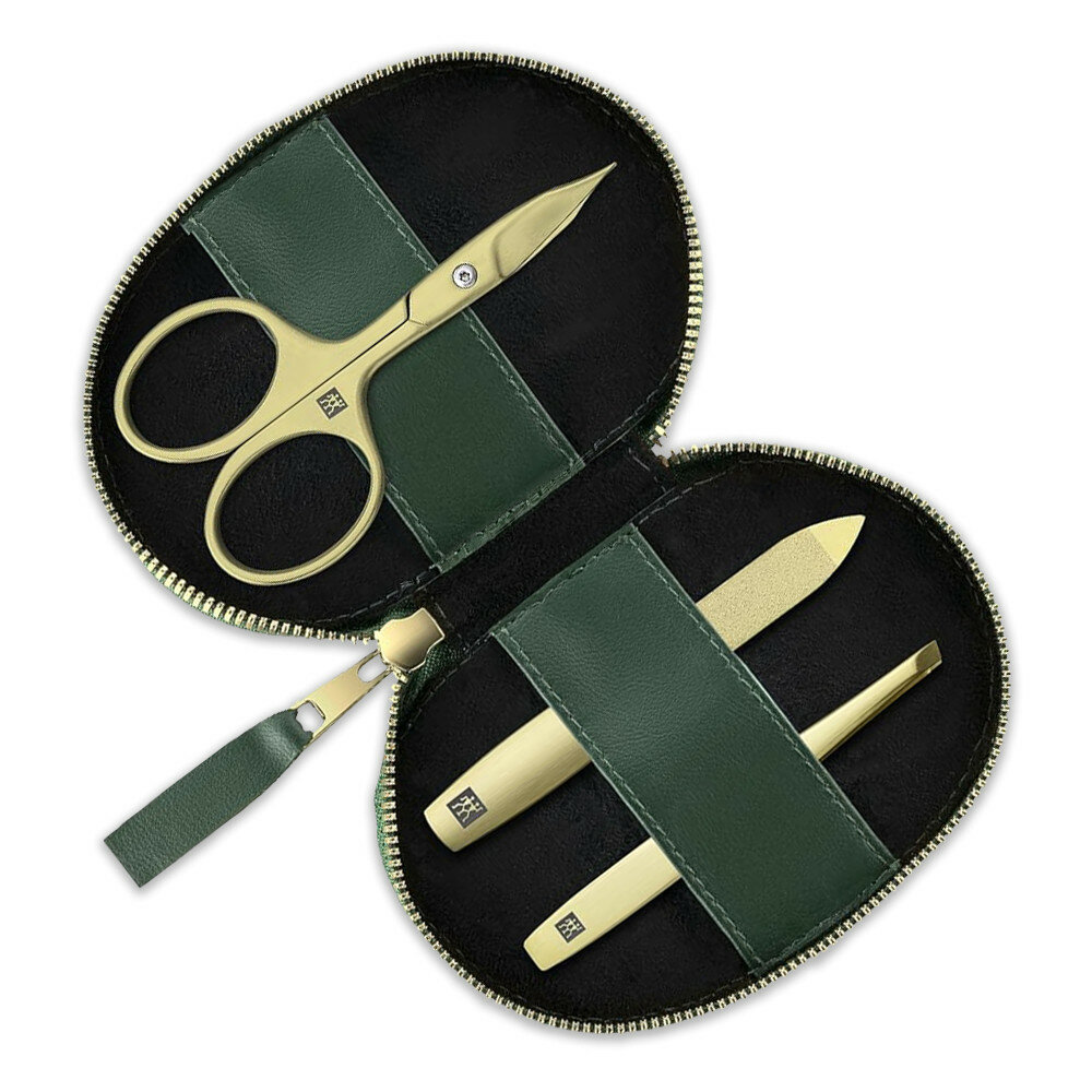 Набор маникюрный ZWILLING Beauty Premium 97017-004 Gold, в кожаном футляре, 3 предмета
