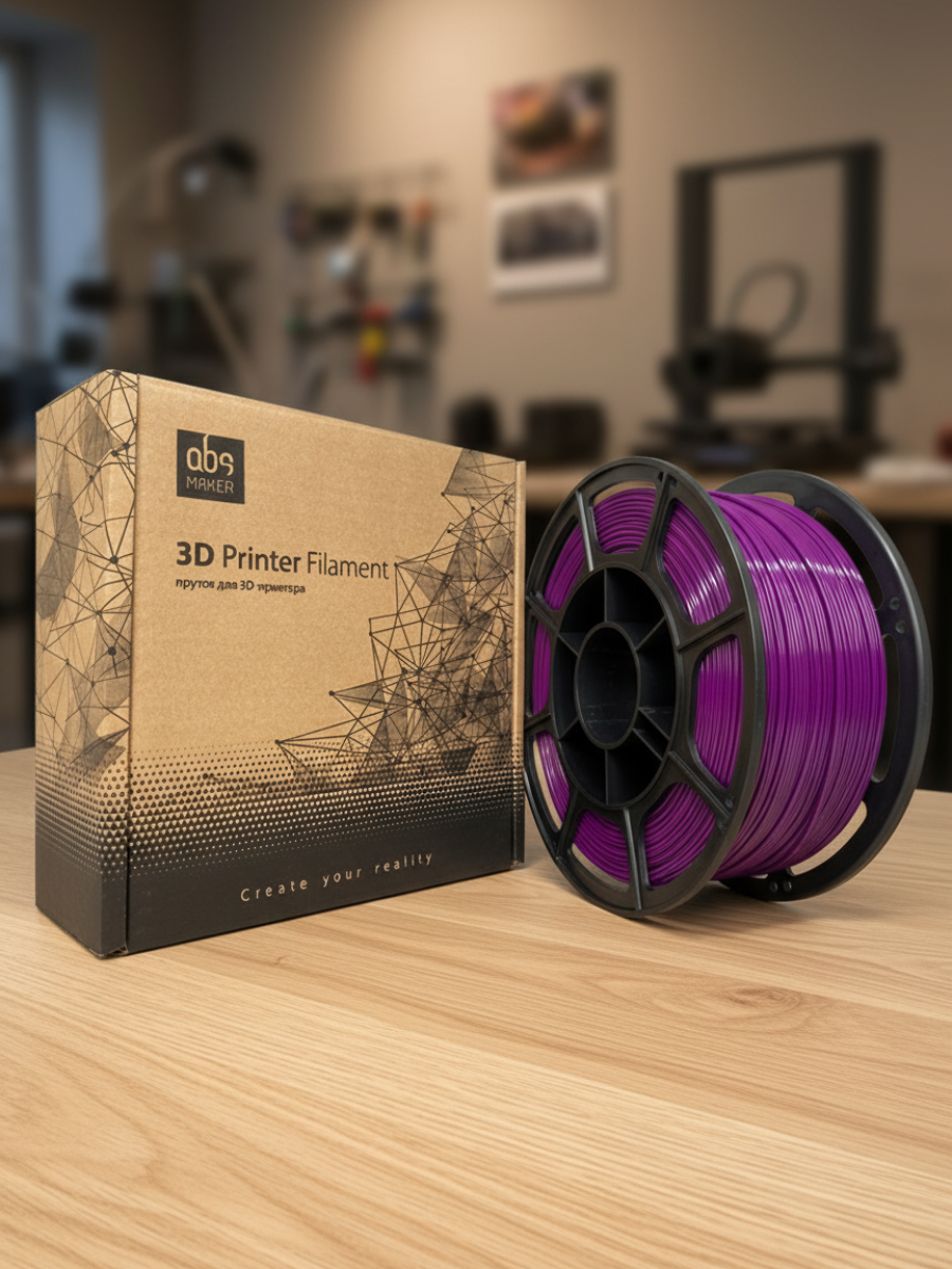 Пластик PETG 1кг (фиолетовый) от ABSmaker