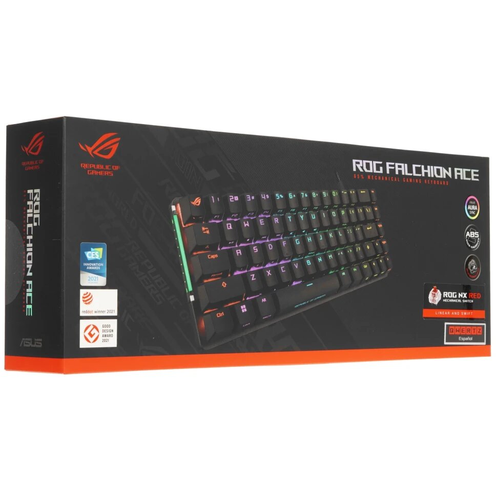 Клавиатура проводная ASUS ROG Falchion Ace, механическая, черный