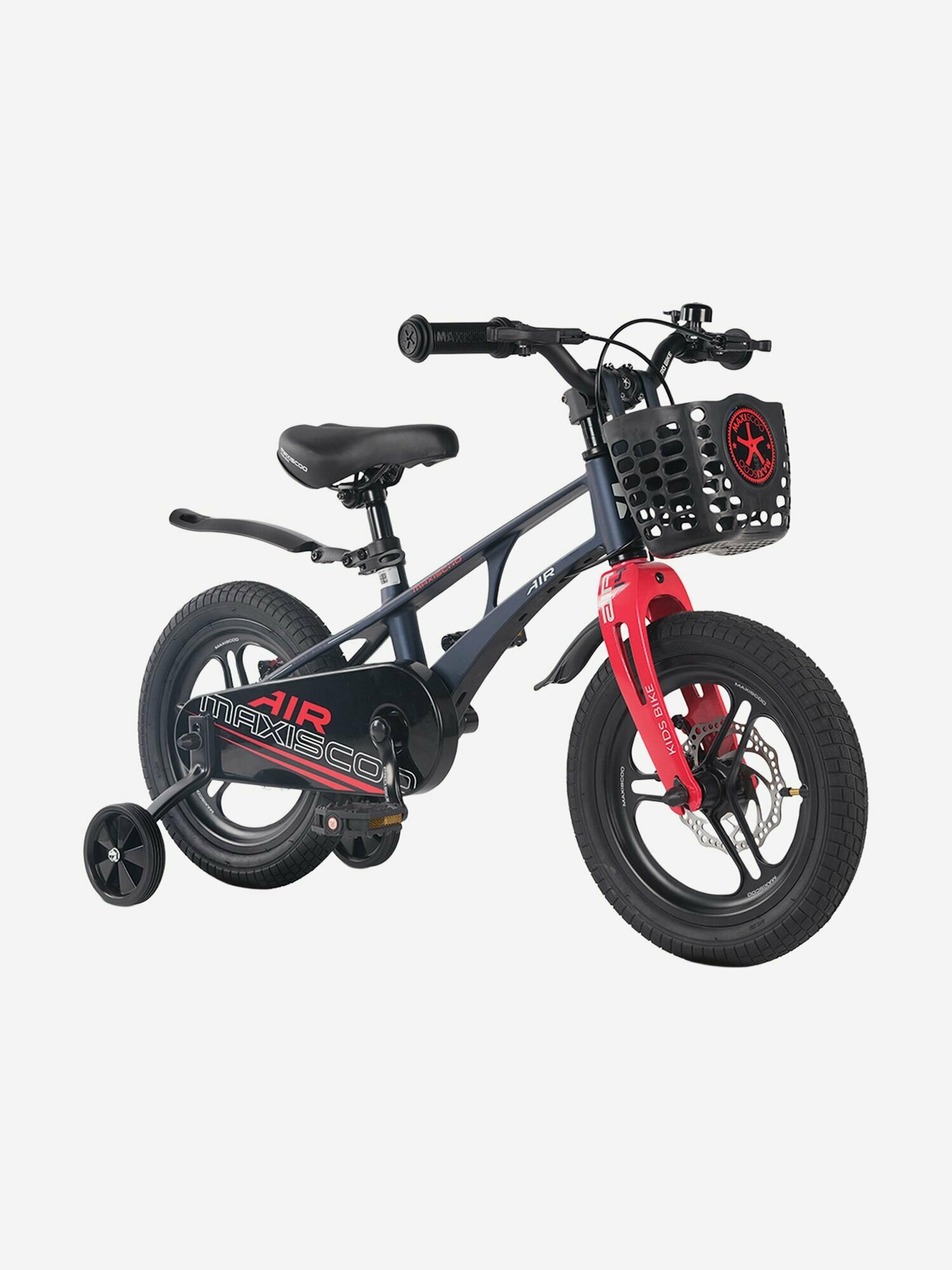 Велосипед детский Maxiscoo AIR PRO 14' черный матовый, 2026
