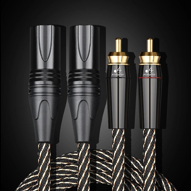 Аудиокабель RCA-XLR 0.5м, 6N OFC, черный