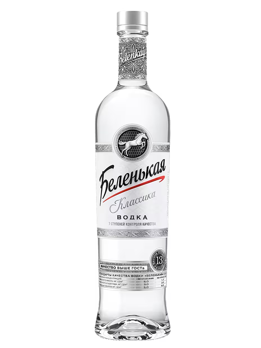 Водка "Беленькая" Классика, классическая, 0,7 л, крепость 40%, Россия