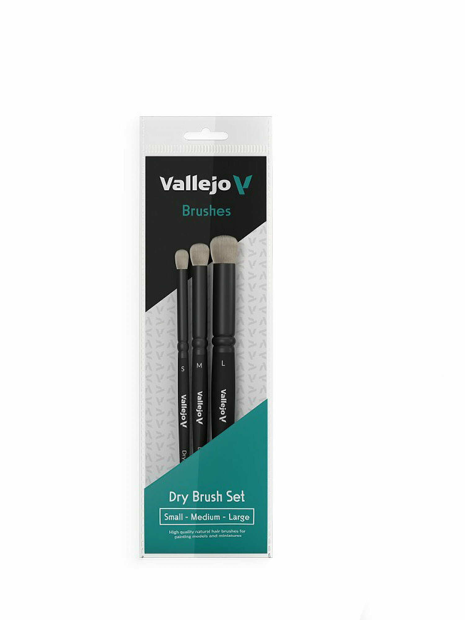 Набор кисточек для росписи миниатюр Vallejo Dry Brush Set B07990