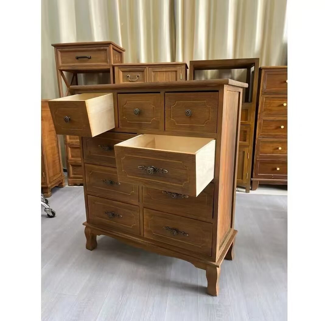 Комод "Американский кантри", массив дерева, 70х30х80 см, 9 ящиков, бесцветный — фото 1