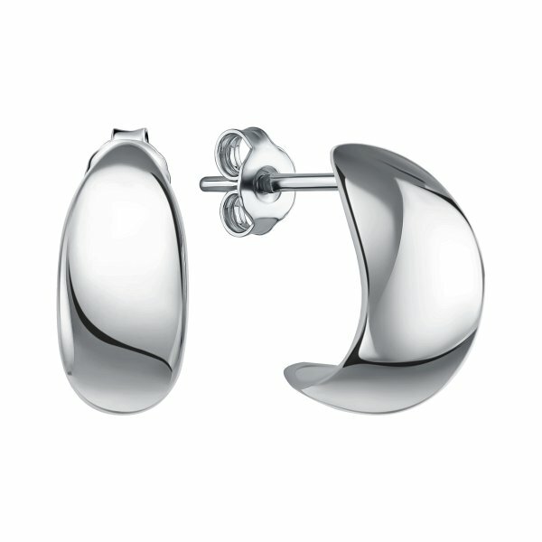 Серьги пусеты, серебро, 925 проба, родирование