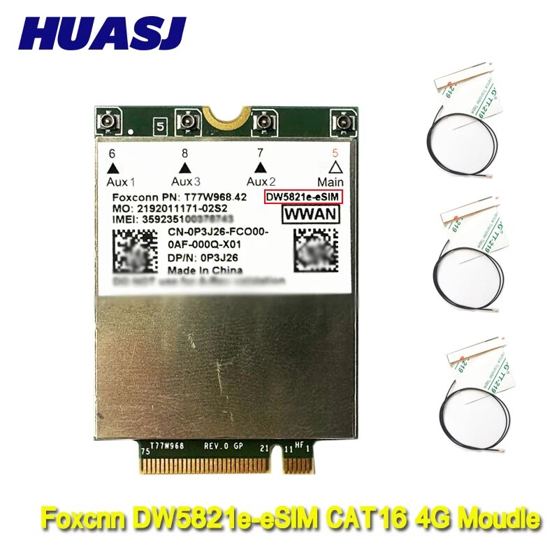 HUASJ DW5821e-eSIM CAT16 4G Модуль, Цвет: T77W968
