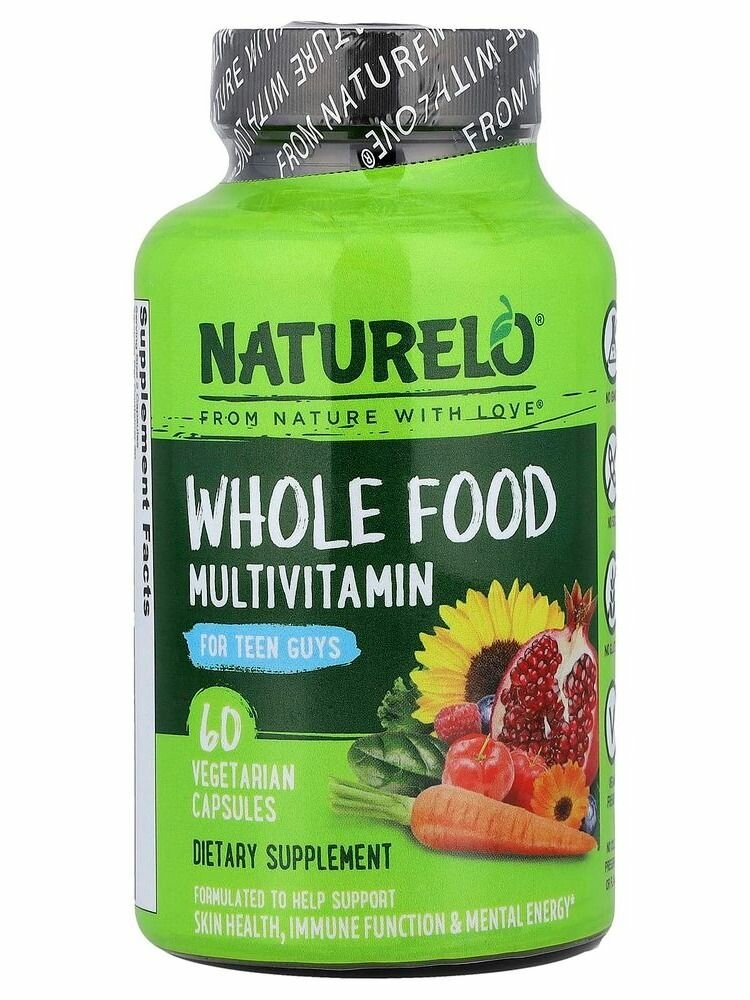 NATURELO, Мультивитамины для парней-подростков, 60 капсул