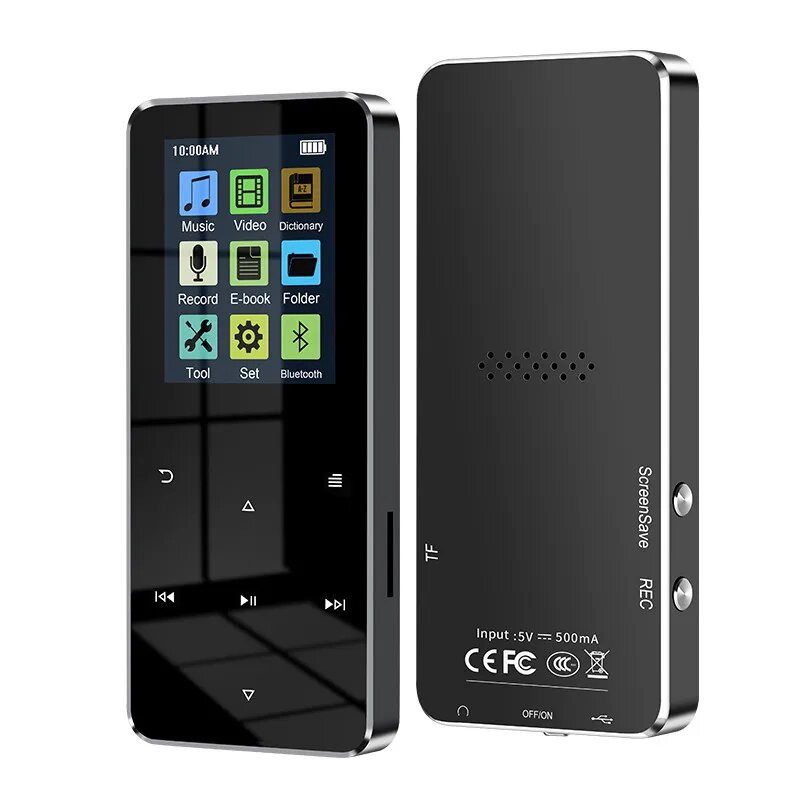 MP3-плеер 32 ГБ Bluetooth 5.0 черный