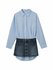 Платье B+ab Denim-panel mini dress, размер 40, blue