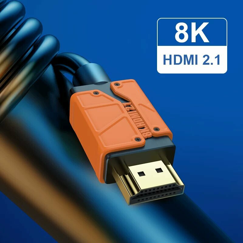 Кабель HDMI 2.1 8K 60Гц Киберпанк стиль 0.5м и ниже Высокоскоростной для игр ПК ТВ Монитор Проектор PS5