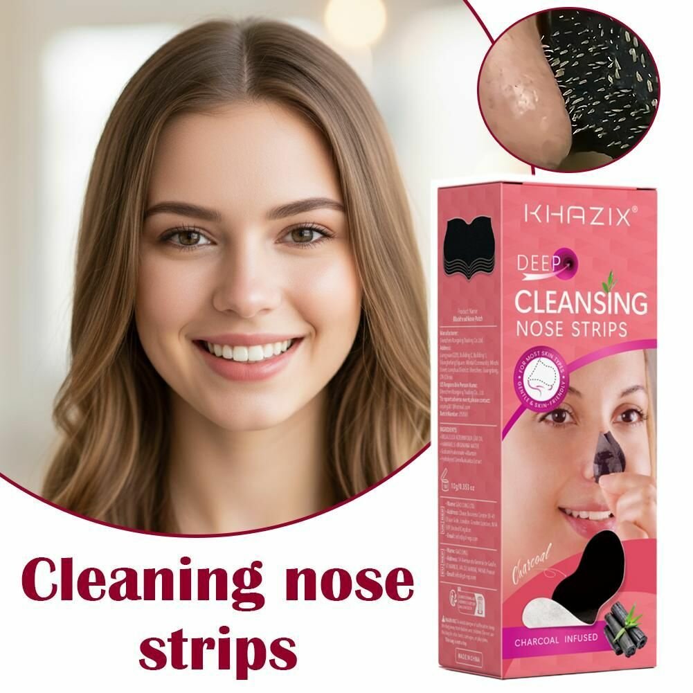 10 полосок для глубокого очищения носа, удаляют черные точки, сужают поры.