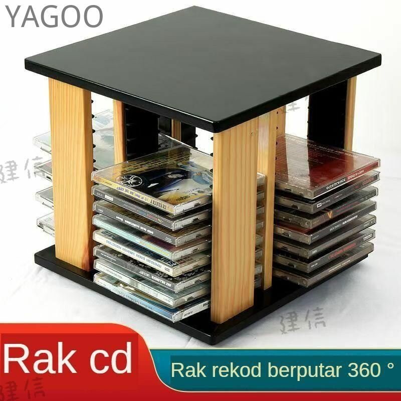 Стойка для CD дисков 27×27.5×27 см — подставка-органайзер для хранения компакт-дисков дома, в офисе и в коллекции