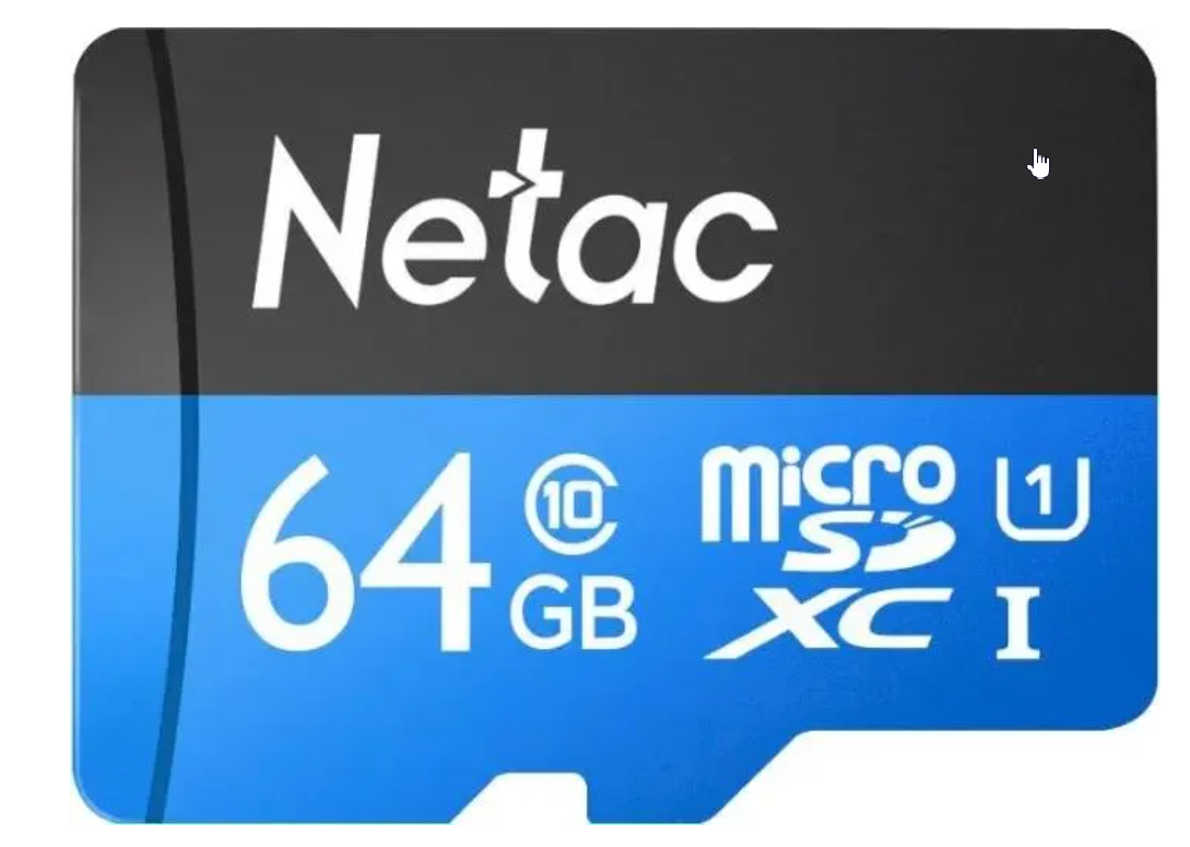 Карта памяти NETAC MICRO SDHC 64GB, чёрный (NT02P500STN-064G-S)