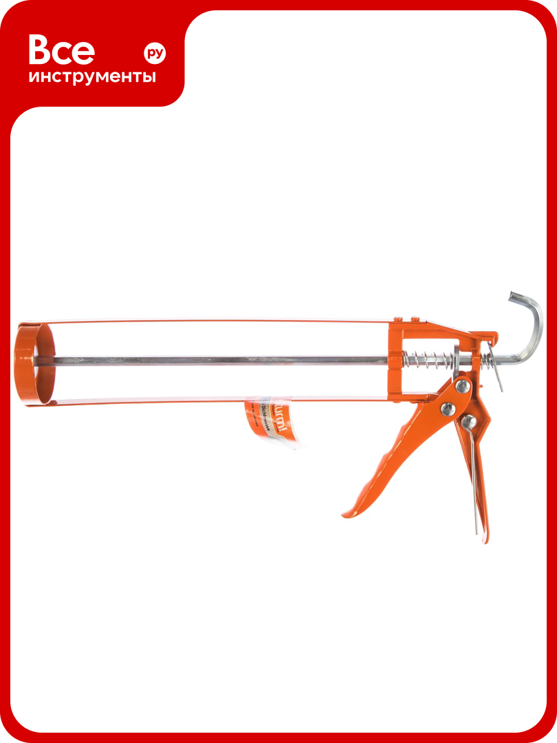 Пистолет для герметика Sturm 1073-04-225, металлический корпус, механическое питание, подходит для клеев и герметиков