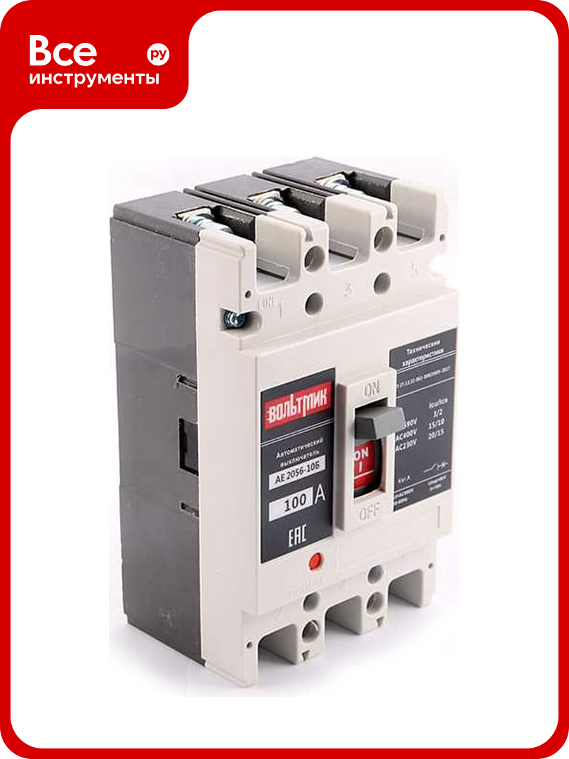 Автоматический выключатель ВТМ (S) АЕ 2056-10Б 100А ВТМ00021075
