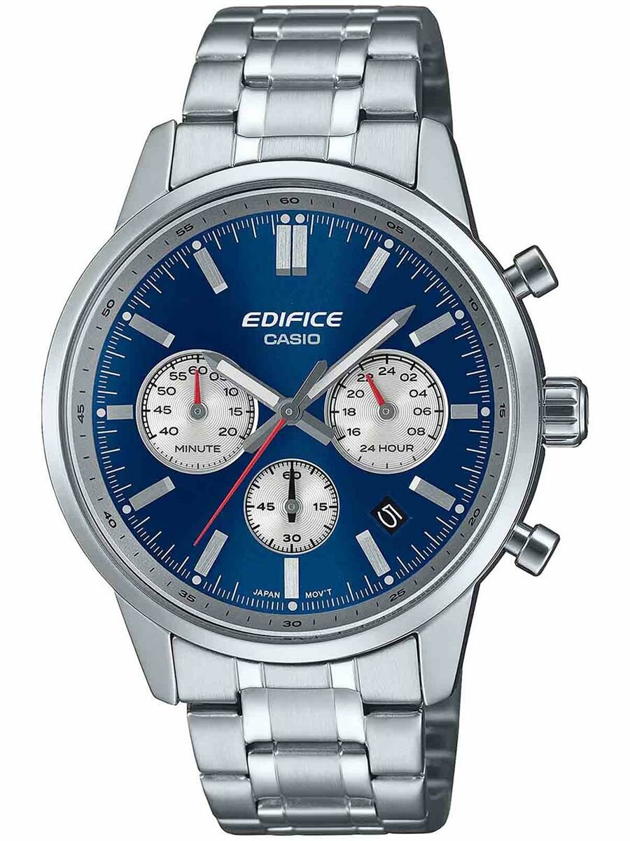 Наручные часы CASIO, серебристый/синий — фото 1