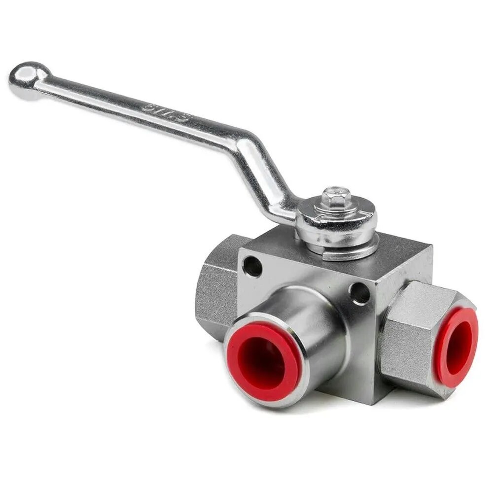 Гидравлический шаровой кран 3-ходовой Шаровой кран Высокого давления Запорный клапан NPT1 / 2 7250PSI