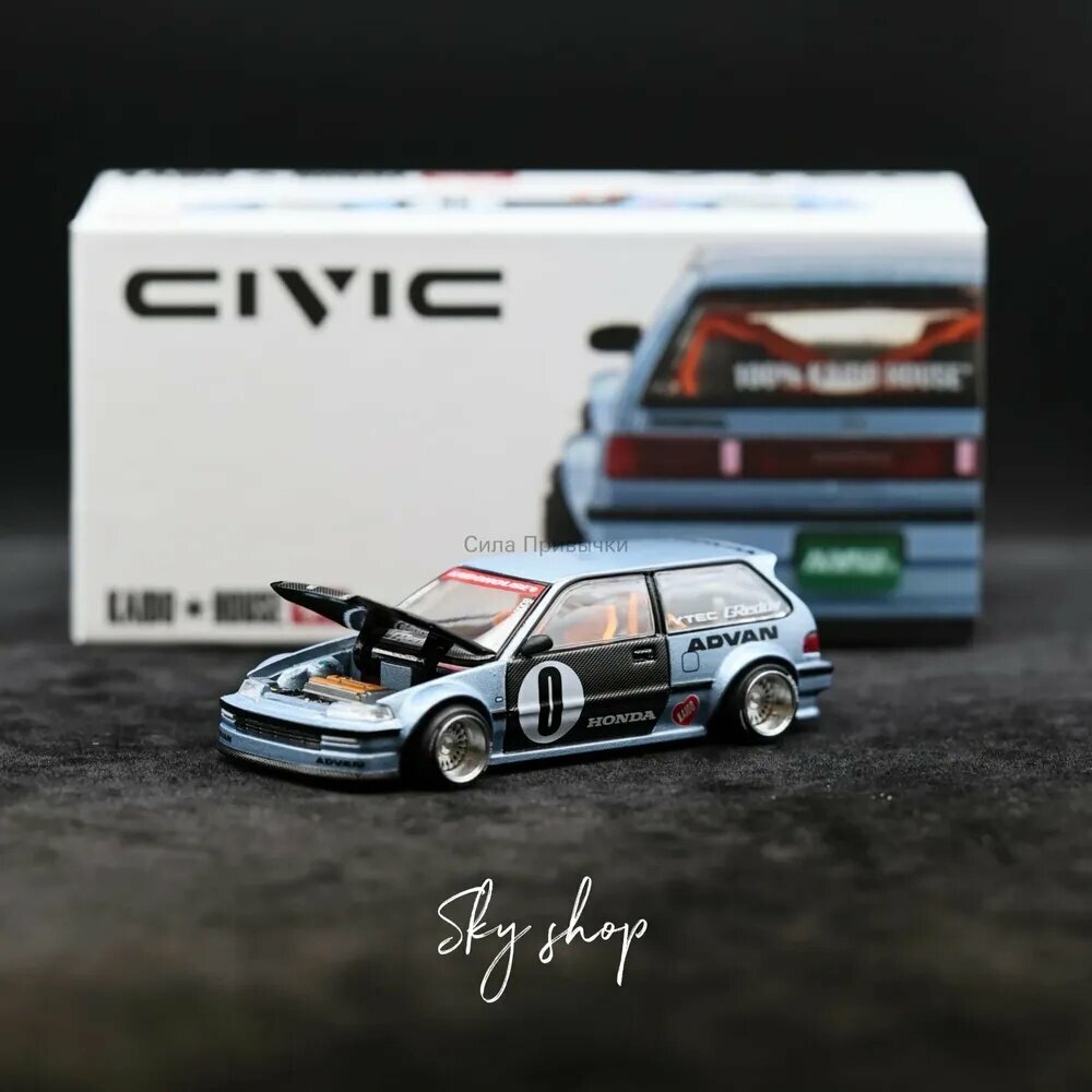 Машинка MINI GT 1:64 MINI GT x Kaido House 1:64 KHMG179 Honda Civic (EF) Kaido Roulette V1
