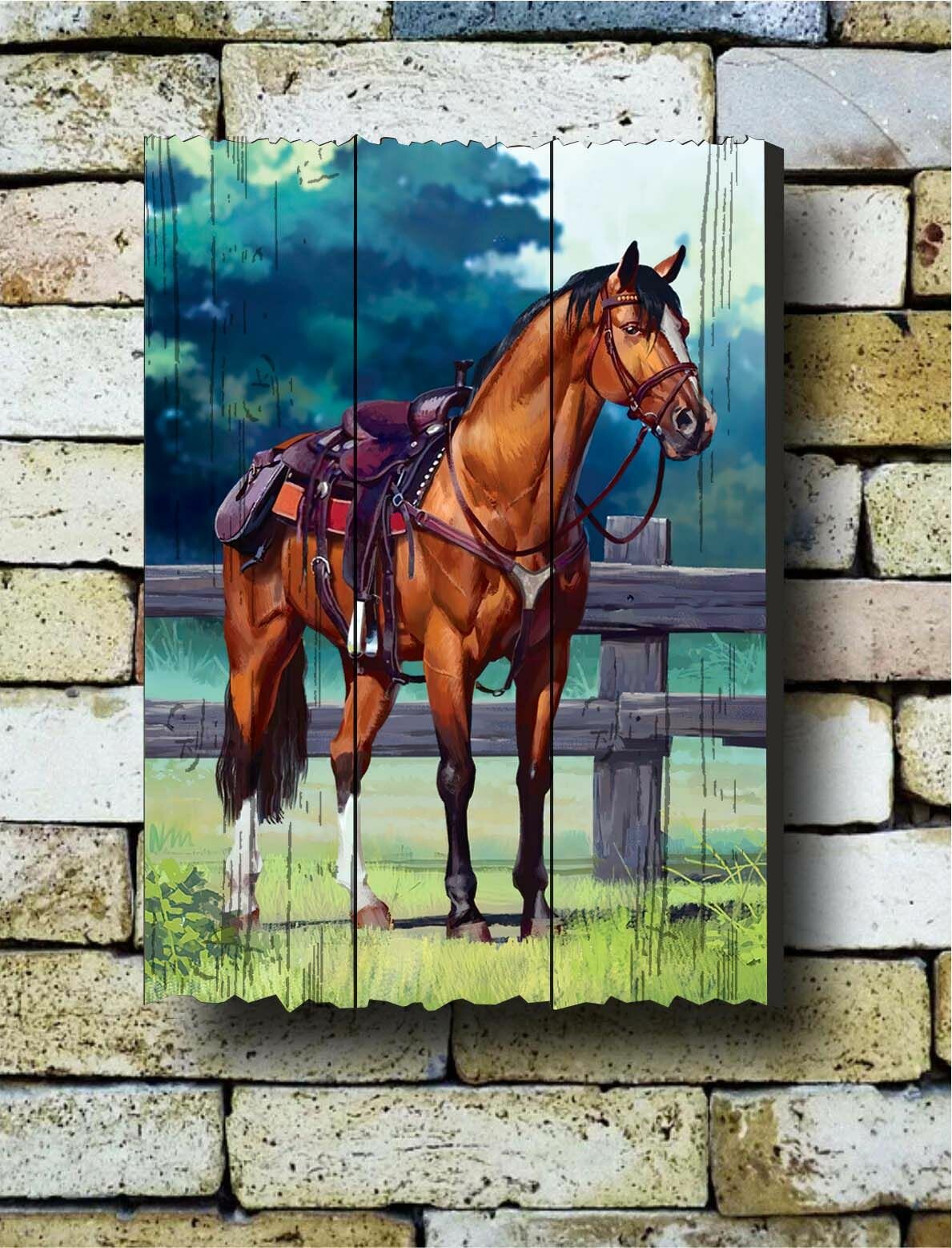 Картина на досках Лошадь, Пони, Кони, Pony26