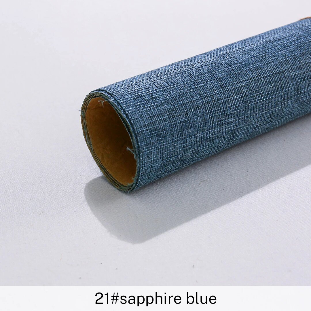 Самоклеющаяся ткань льняная, синий, 45х90 см, Color: 21