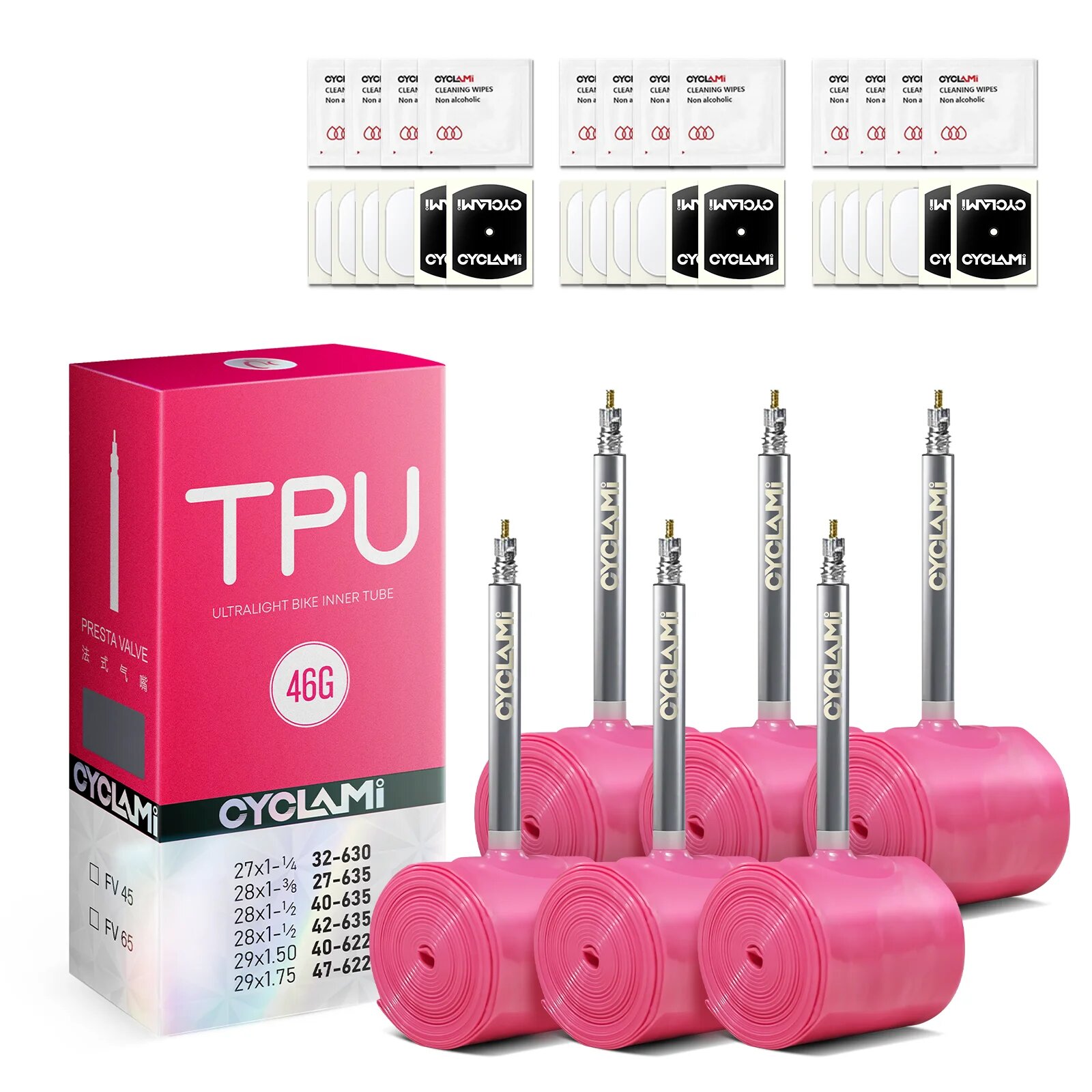 CYCLAMI Велокамера TPU 29" Gravel FV65mm 6pcs