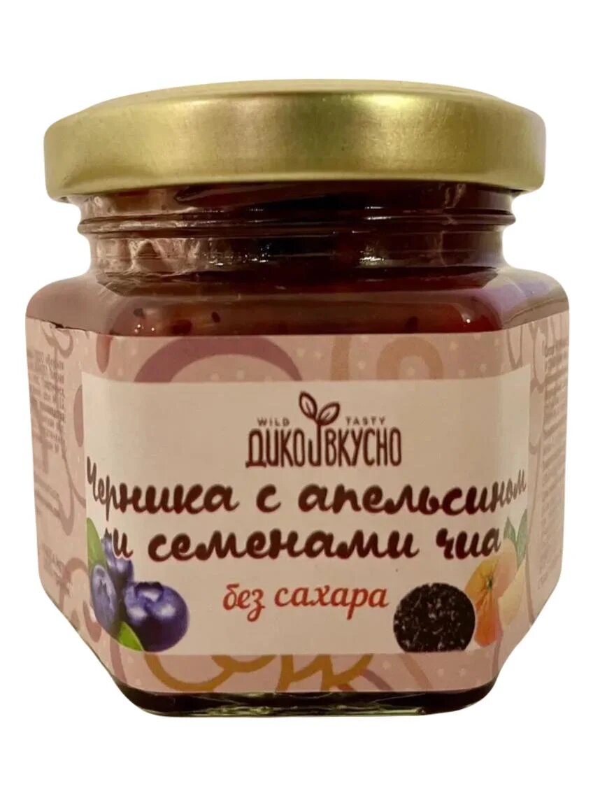 Десерт Дико Вкусно «Черника с апельсином и семенами чиа», 100 гр