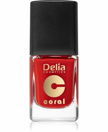 Лак для ногтей Delia Cosmetics Coral Classic, оттенок 515 Lady in red, 11 мл