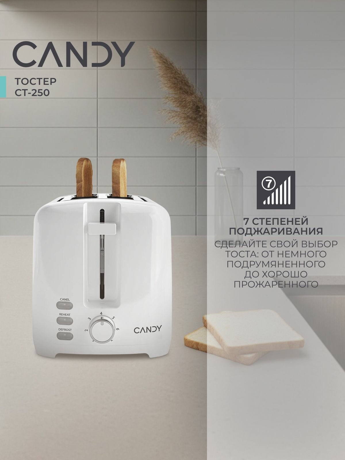 Тостер для хлеба Candy CT-250 — фото 1