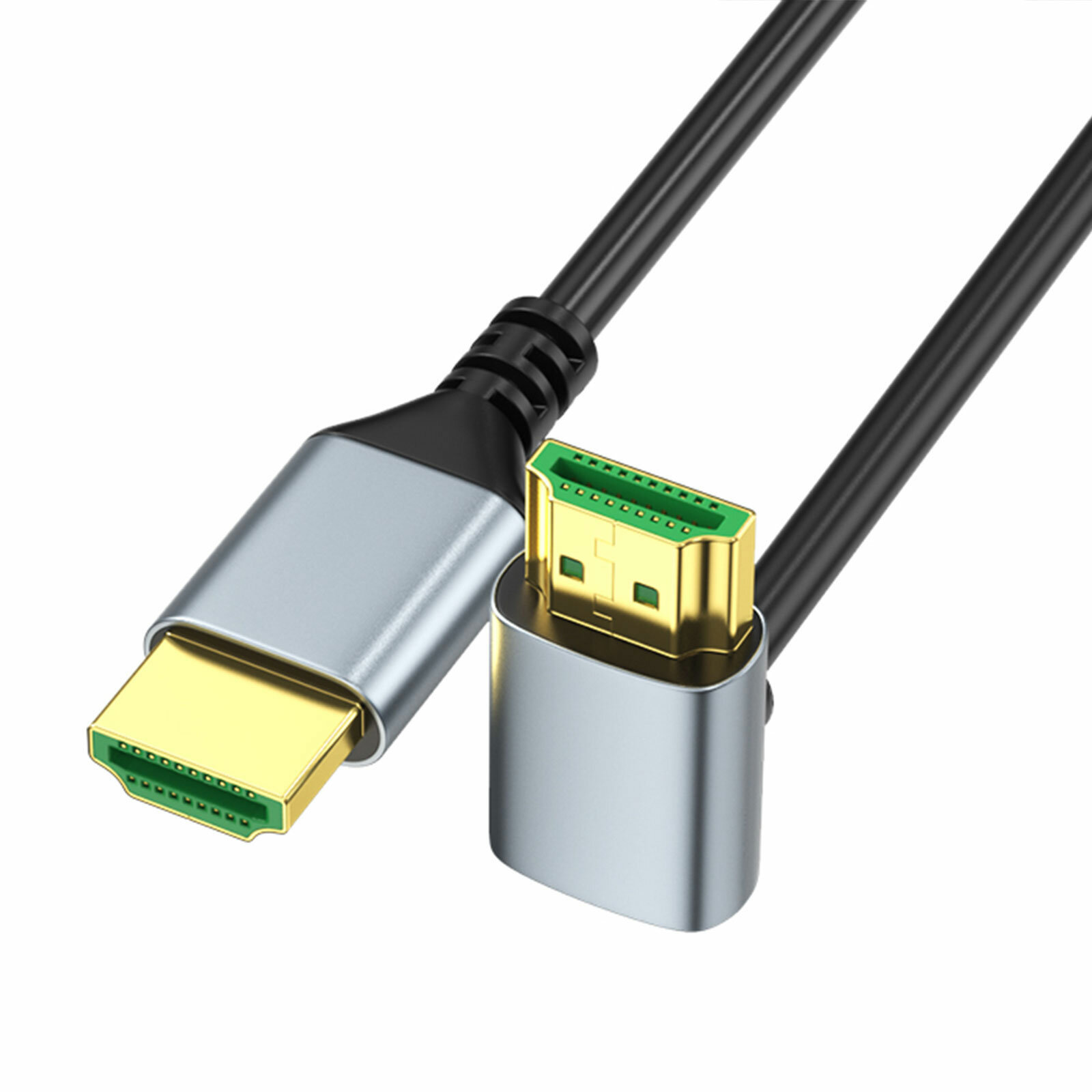 Кабель 2.1 8K 60Hz с угловым разъемом 90 градусов для