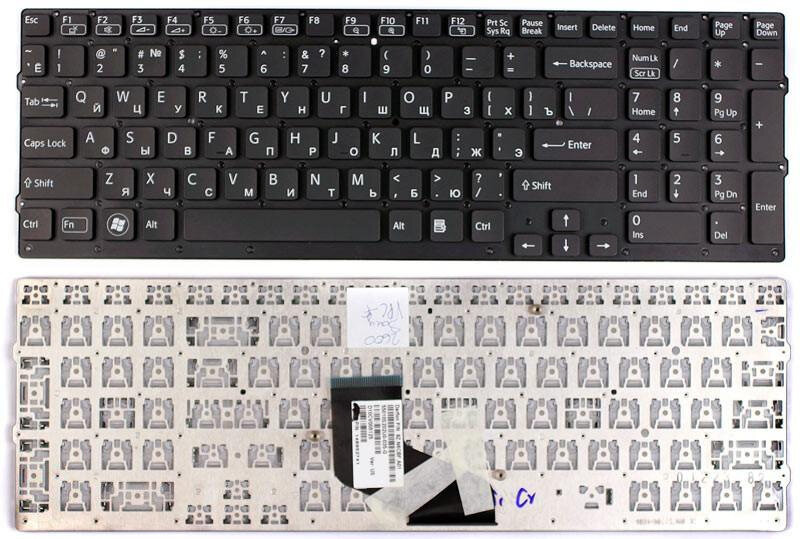 Клавиатура для ноутбука Sony VPC-F217 VPC-F219 черная p/n: 148952731, 9Z. N6CBF. A0R, NSK-SEABF
